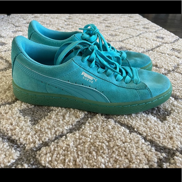 Puma | Shoes | Puma Suede Turquoise | Poshmark